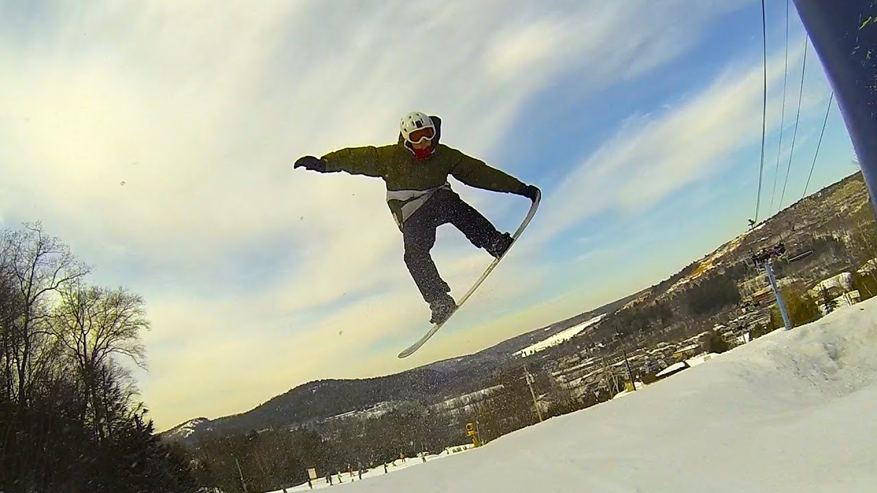 Snowboarding Blue Mountain PA - Sidewinder Park - YouTube