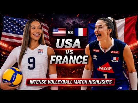 USA vs France Epic Volleyball Battle Highlights