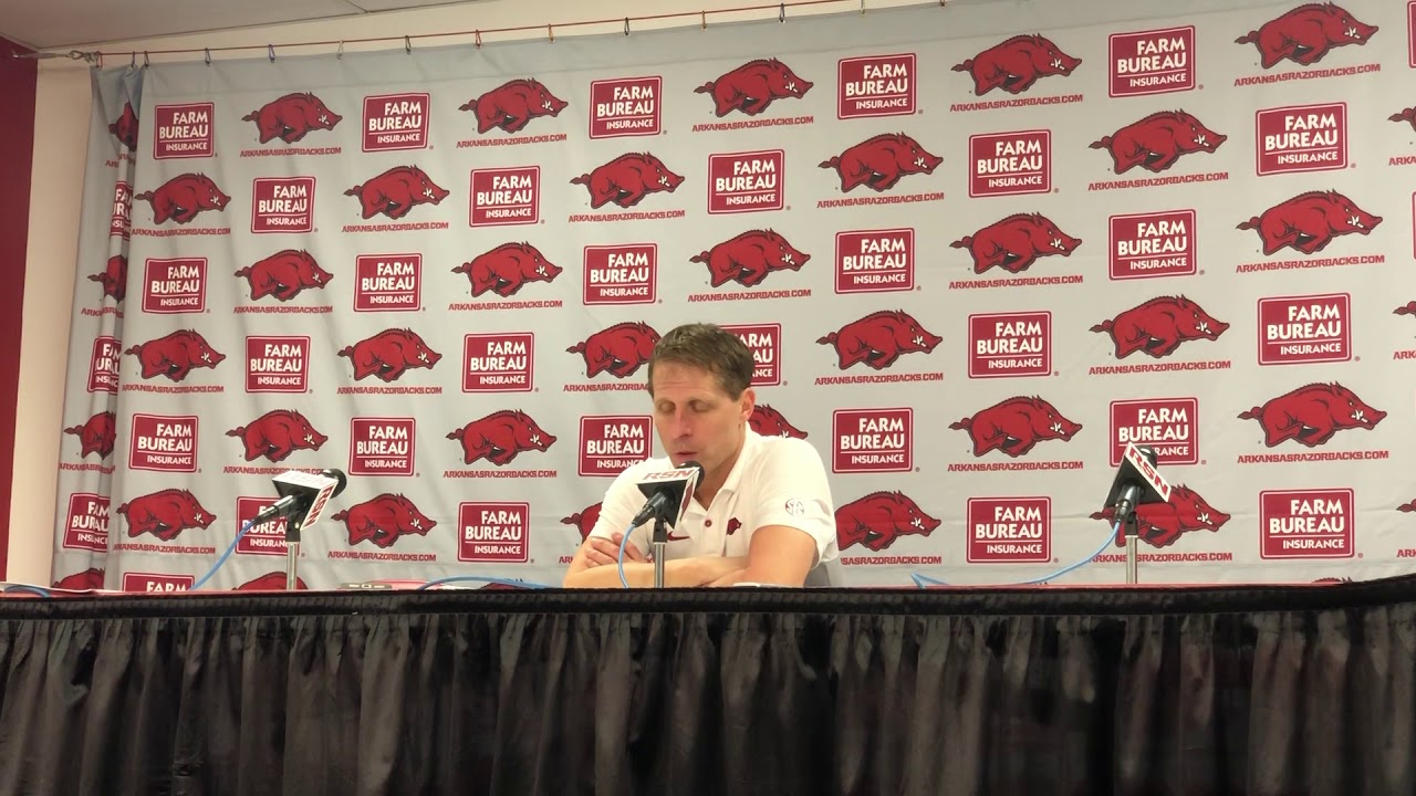 HawgBeat | Eric Musselman talks after loss to Kentucky at home - YouTube