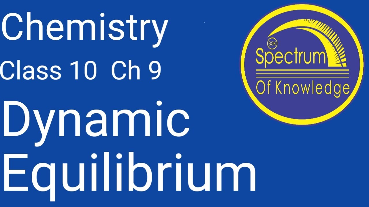 Chemistry Class 10 Ch 9 Dynamic Equilibrium Spectrum of Knowledge - YouTube
