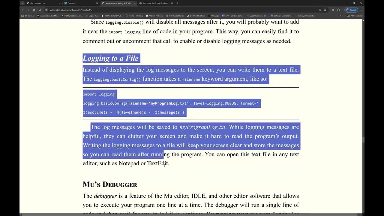 INF360 - Debugging (Logging) - YouTube