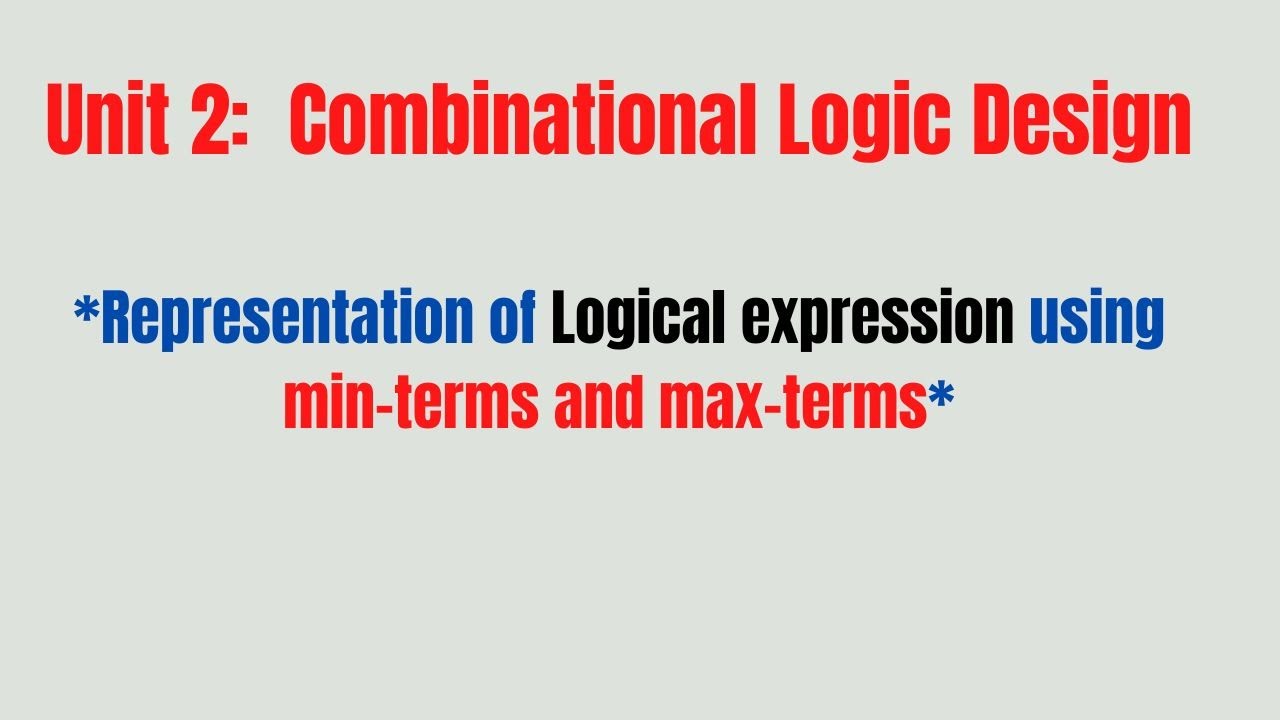 Representation Of Logical Expression Using Min terms And Max terms representation-of-logical-expression-using-min-terms-and-max-terms