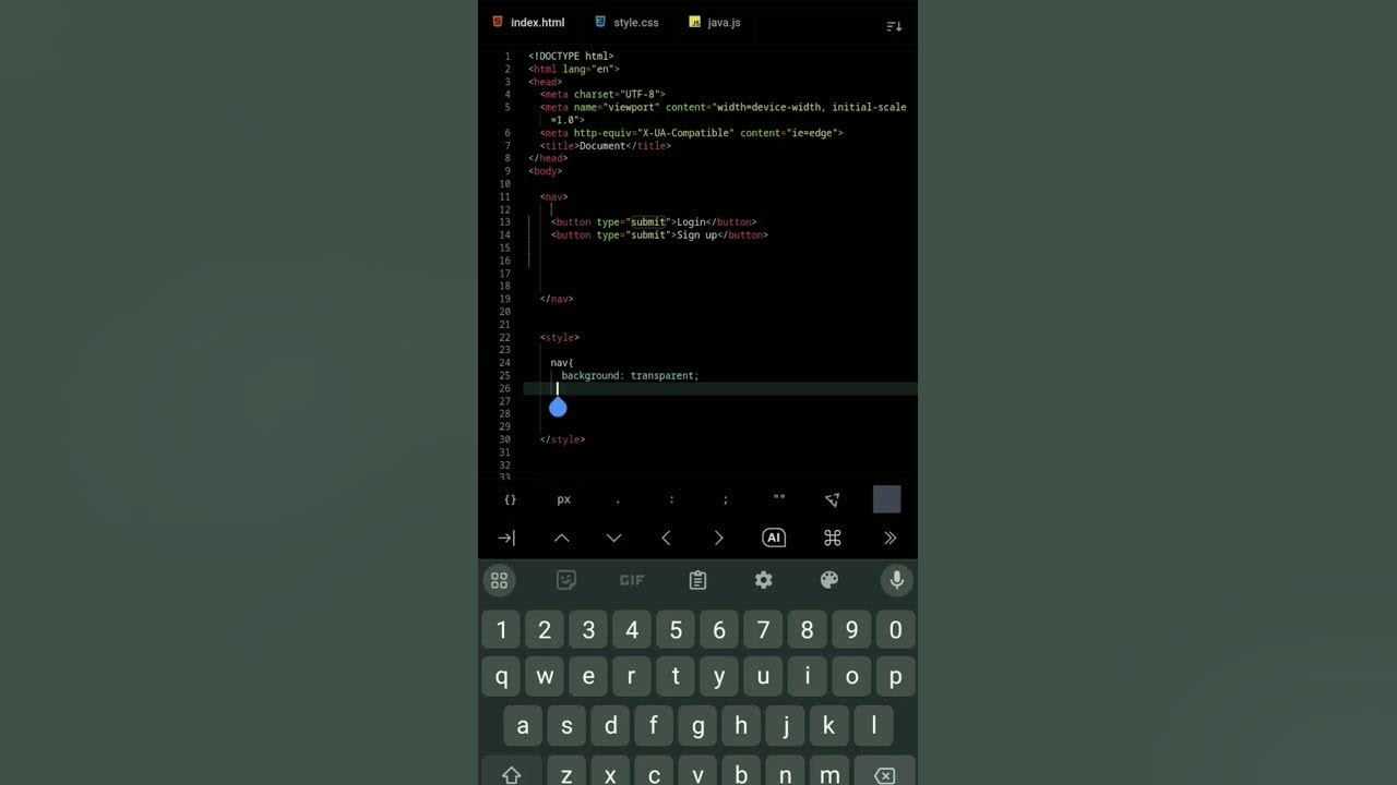 NAV BAR (html&css).#shortfeed #shorts #webdevelopment #viral - YouTube