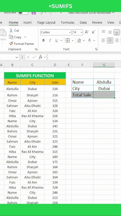 How to apply sumifs function in more than one condition in excel #excellife #excelmacros #shorts ...