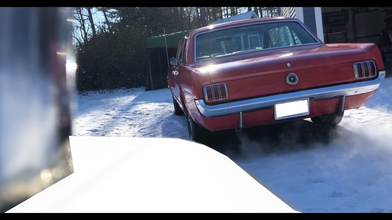 Mustang Winter Cold Start (-4C/25F) 1965 289 V8 Exhaust - YouTube