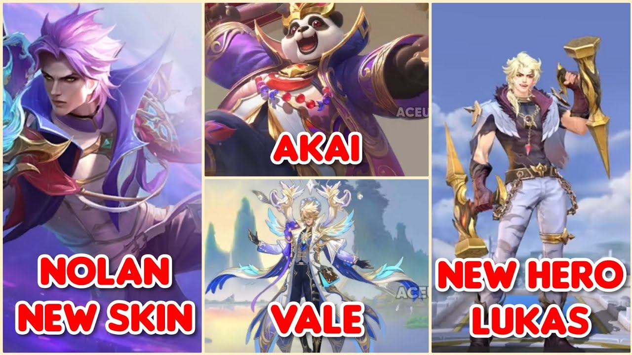 Nolan new skin, Vale new skin, Akai new skin and New hero Lukas - YouTube