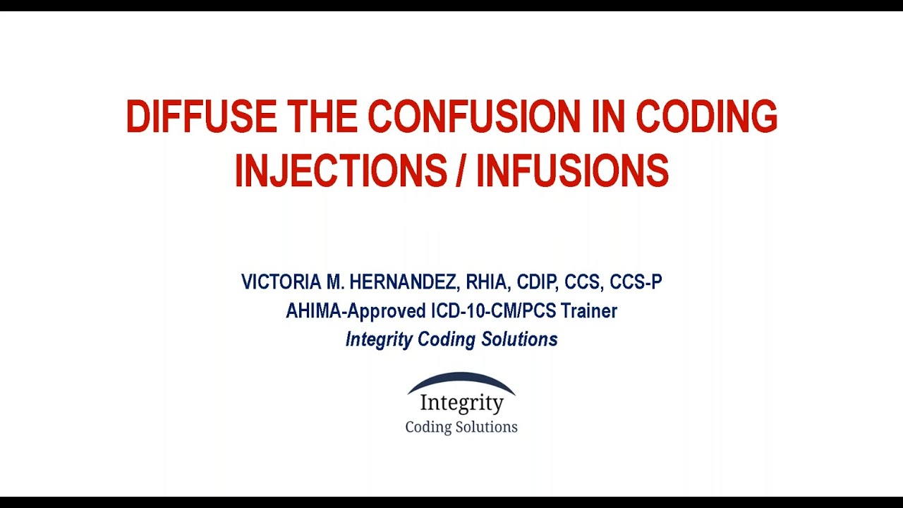 Diffuse The Confusion In Coding Injectionsinfusions Youtube