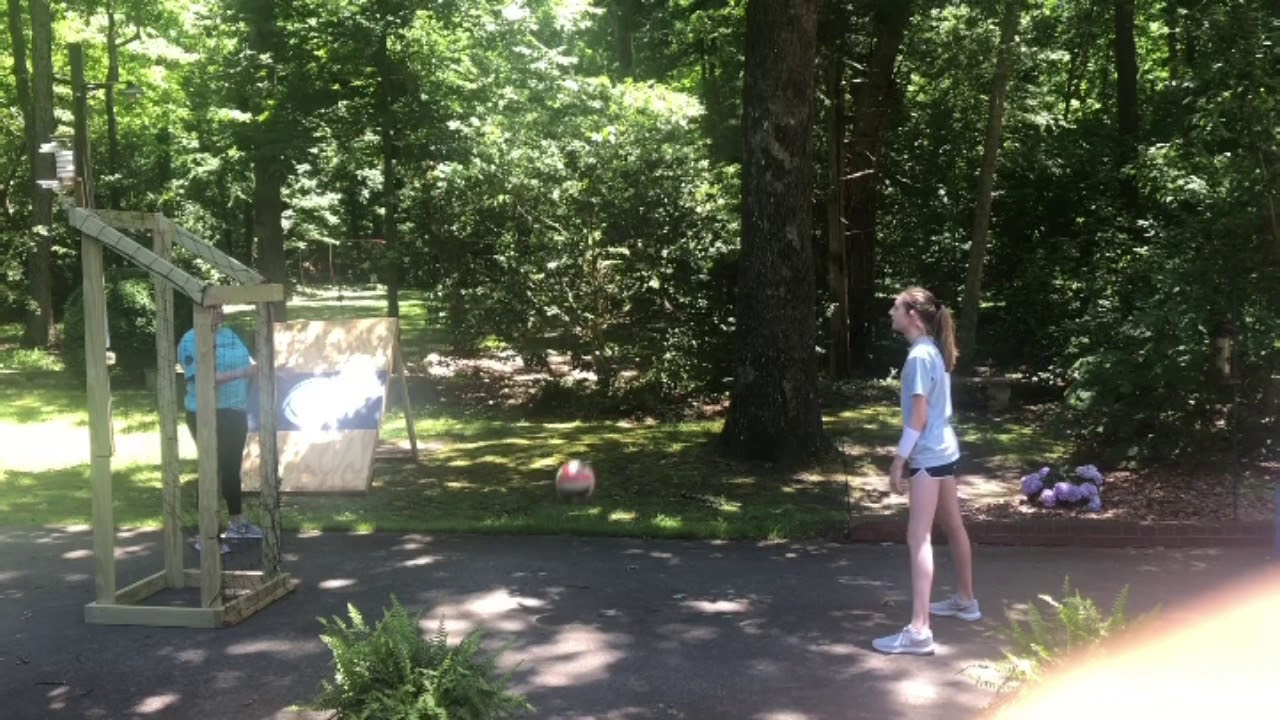 Volleyball Platform Passing to Target - YouTube