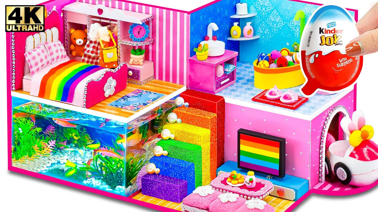 How To Build Miniature House with Aquarium and Make Car using Surprise ...