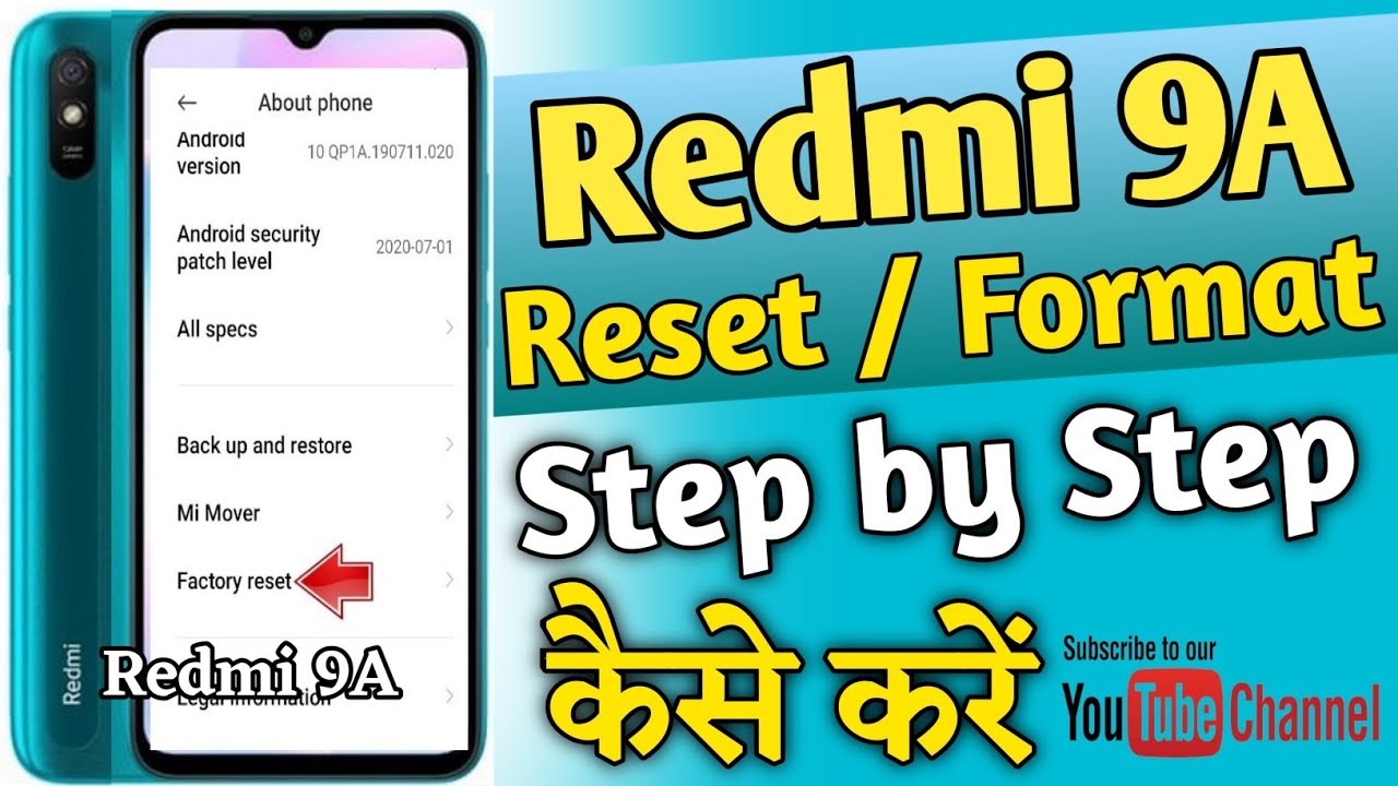 How to Reset Redmi 9A | Xiaomi Redmi 9A Reset Kaise Kare #hardreset ...