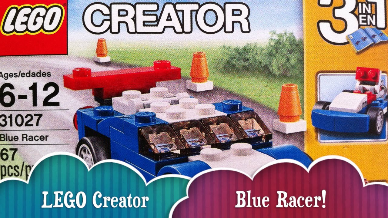 LEGO Blue Racer Creator Toy Set YouTube Video Building Blocks Toy 67 ...