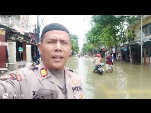 POLRES SAMPANG !!! Update Ketinggian Air Banjir Di Monumen Trunojoyo ...