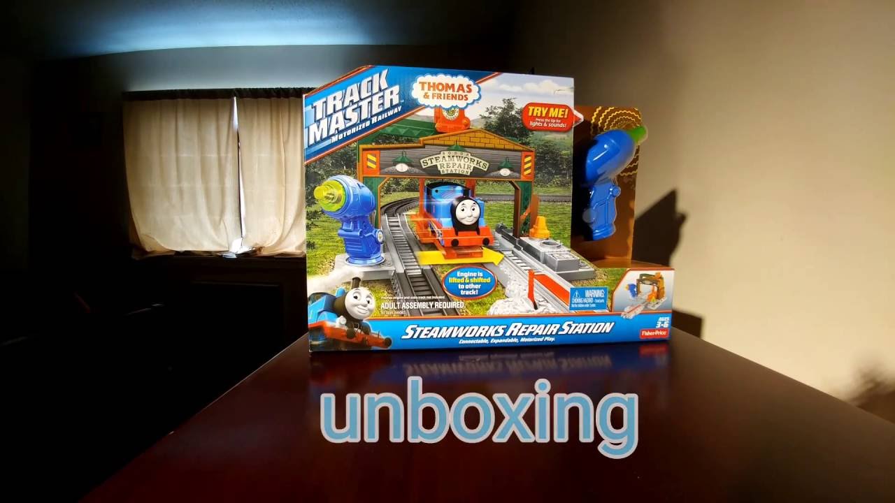 Trackmaster Steamworks Repair Station Unboxing - YouTube