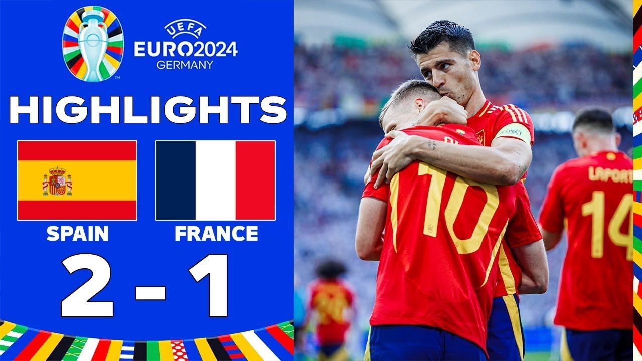 France vs Spain Euro Cup 2024 Semi Final Highlights - YouTube