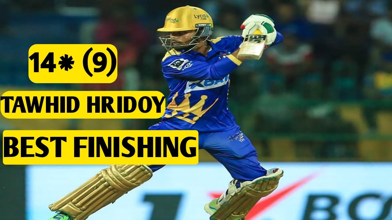 TAWHID HRIDOY BEST FINISHING LPL 14* Run (9) Ball।LPL 2023. - YouTube