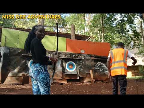 I TRIED ARCHERY 🏹 FOR THE FIRST TIME IN CAMP DUNDA FALLS ,EMBU ,KENYA ...