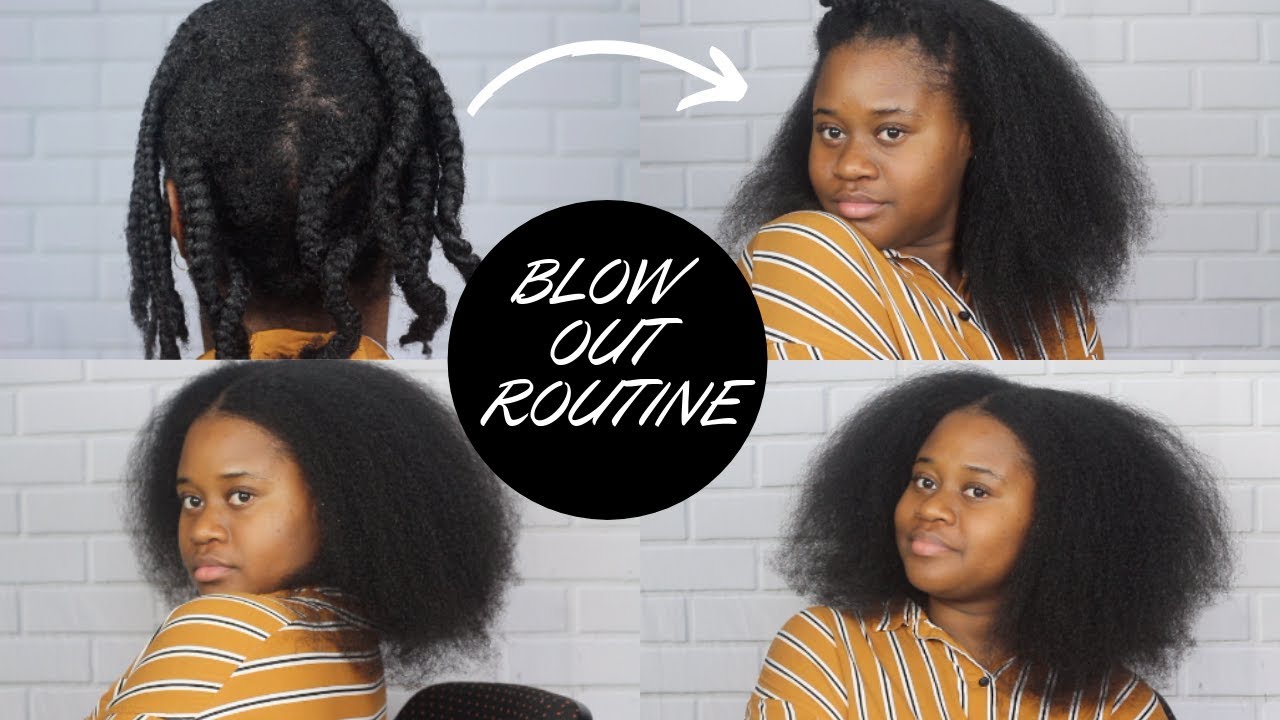 NATURAL HAIR | MY BLOW OUT ROUTINE - YouTube