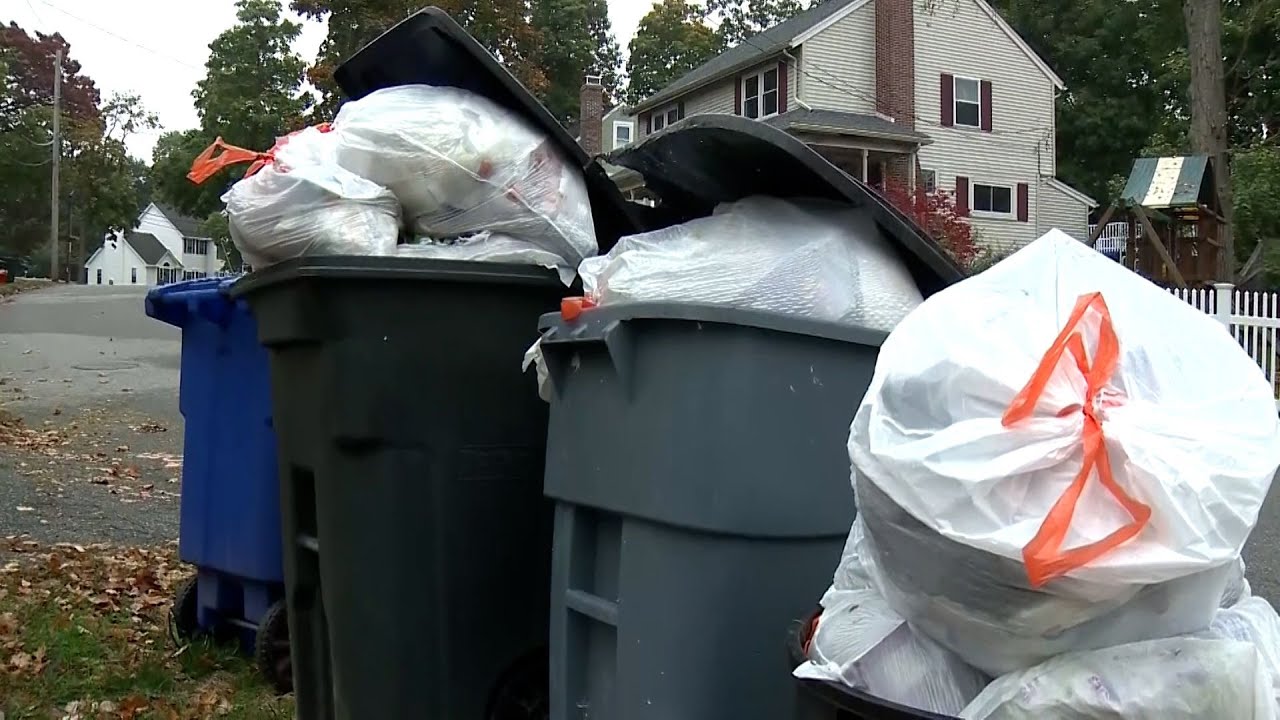 Mass. town issues ultimatum to trash company over pickup problems - YouTube