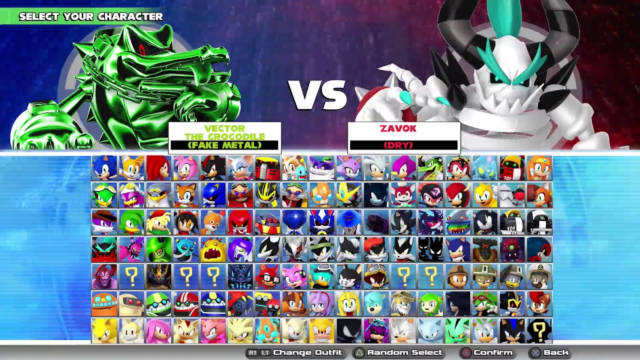 Sonic Character Select 2018 - YouTube