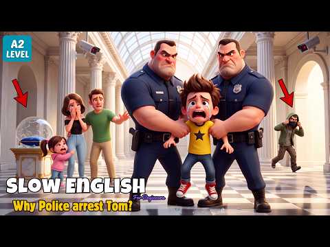 Why Police Arrest Tom? | Slow English Listening Practice for Beginners (A2 Level)