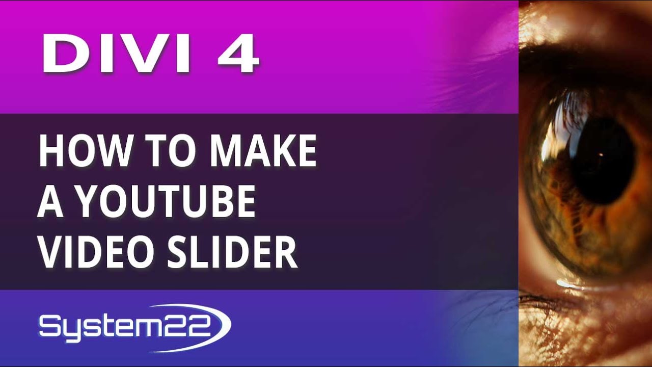 Divi 4 How To Make A YouTube Video Slider - YouTube