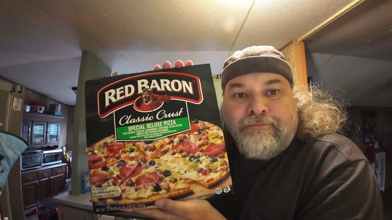 Red Baron Classic Crust Special Deluxe Pizza review - YouTube