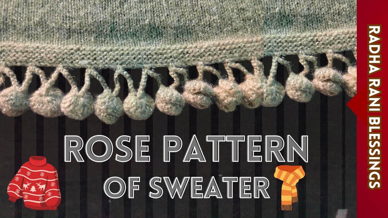 Rose Border Pattern With Crochet 🧶 | Sweater Pattern🤩 | crochet idea💡 ...