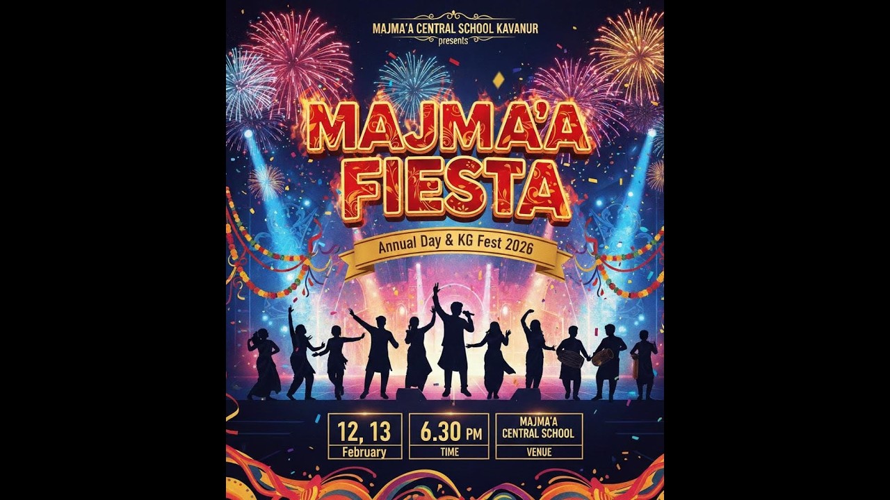 FIESTA 2026|| MAJMA'A CENTRAL SCHOOL ANNUAL DAY & KG FEST - YouTube