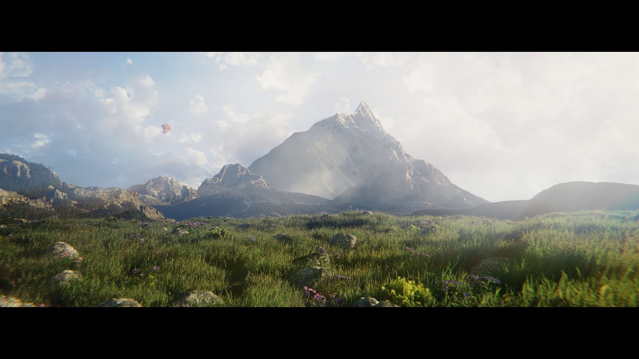 3D Animation / Use Blender to make a realistic grassland / Timelapse ...