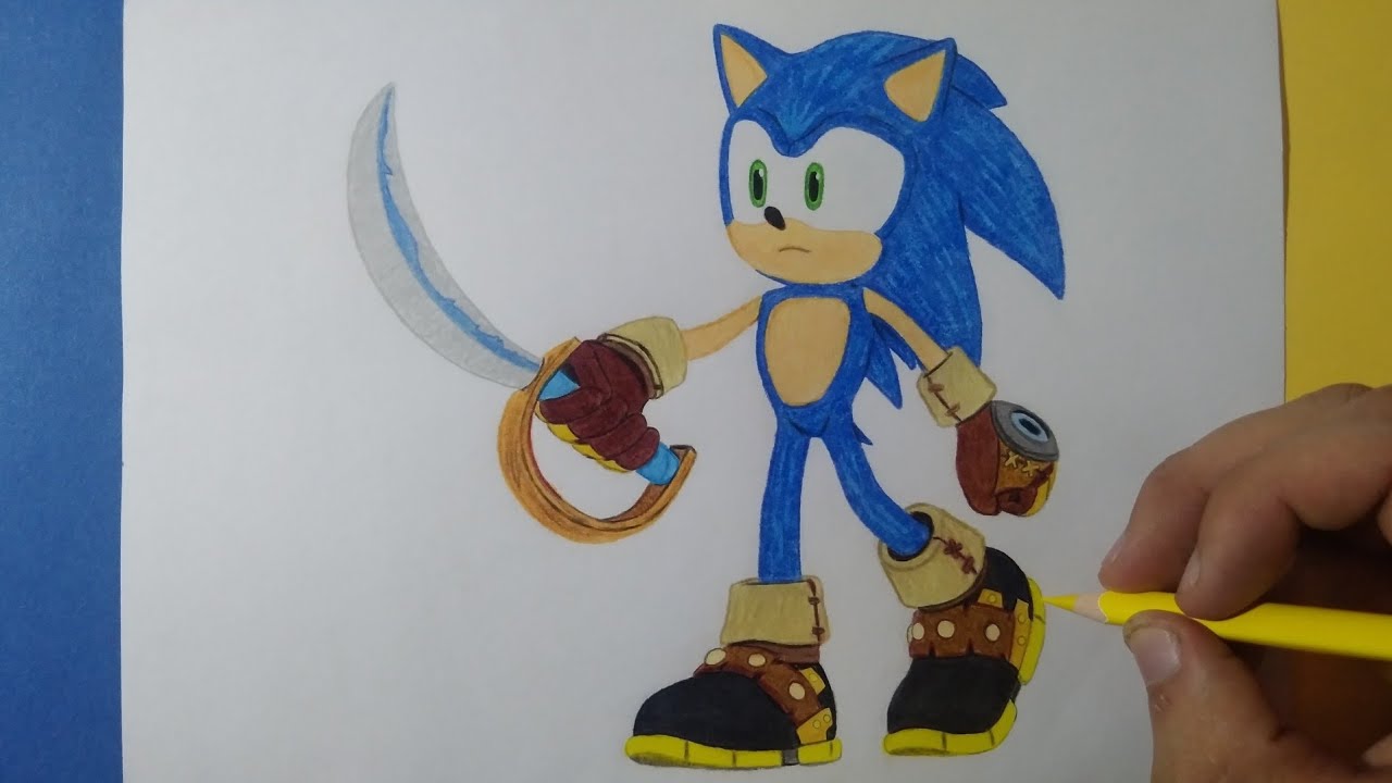 Dibujando a Sonic Pirata | Sonic Prime - Ningún Lugar | Drawing Sonic ...