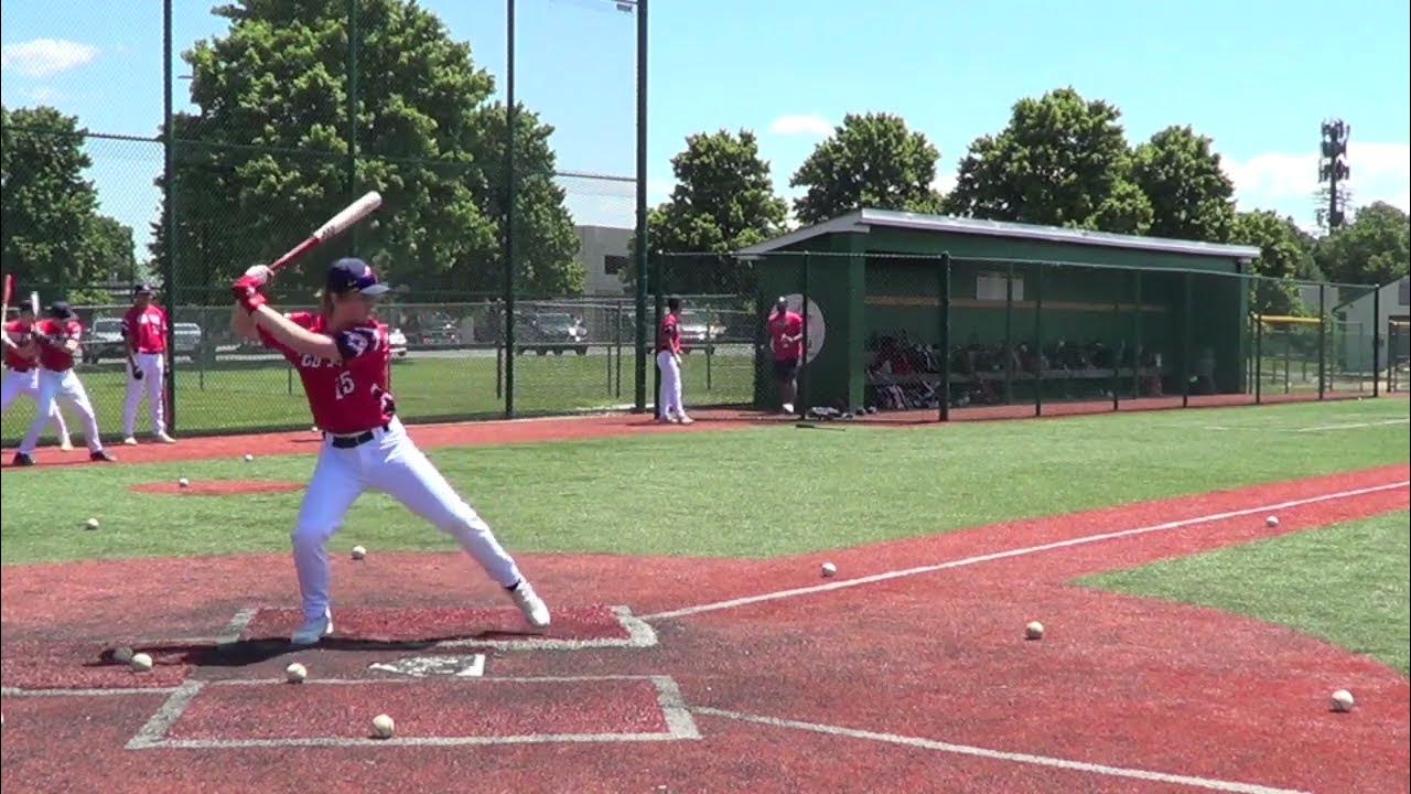 Austin Winkler Hitting - Mid Atlantic Red Sox - Filmed June 2022 - www.PlayInSchool.com - YouTube