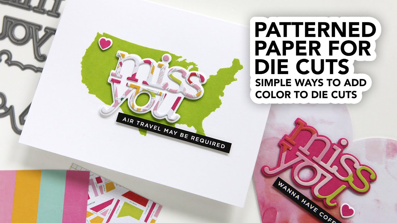 Using Patterned Paper for Die Cuts - YouTube