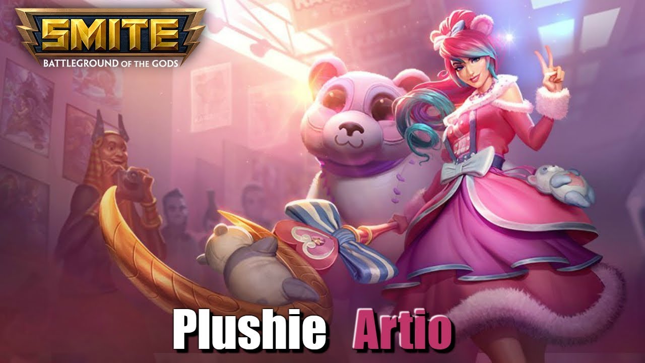 SMITE: New Artio Skin - Plushie Artio - Abilities, Voice Pack, & Card ...
