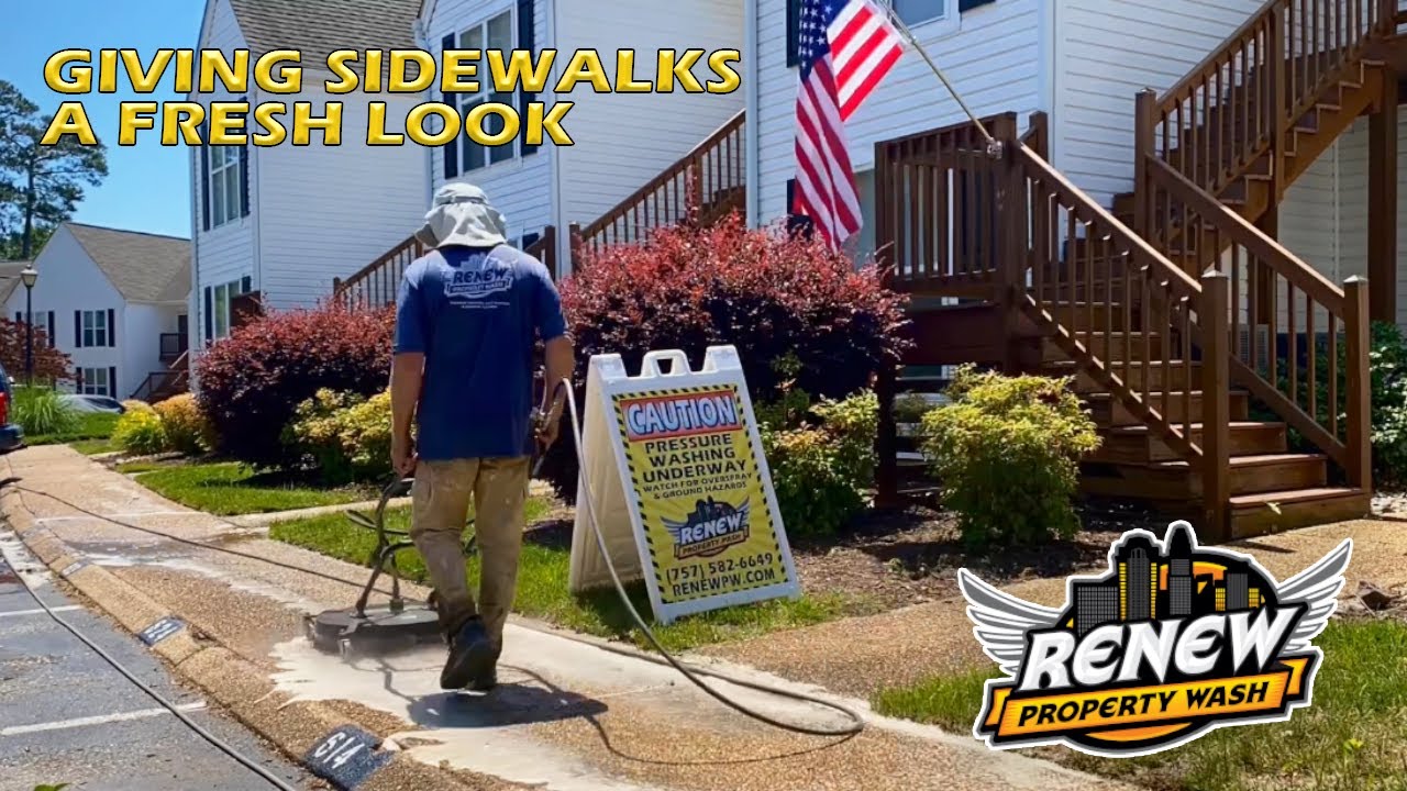 Giving the Sidewalks at this Complex a Fresh Look - YouTube