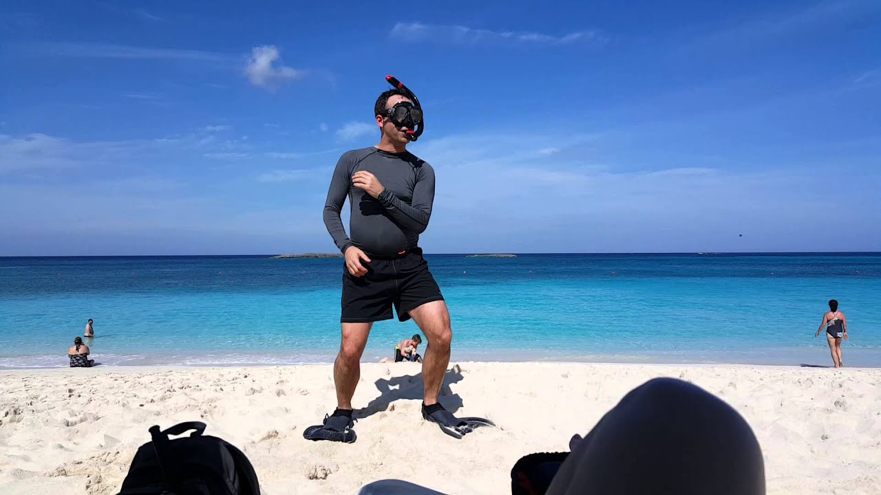 Salsa Dancing on the Beach - in snorkeling gear - YouTube