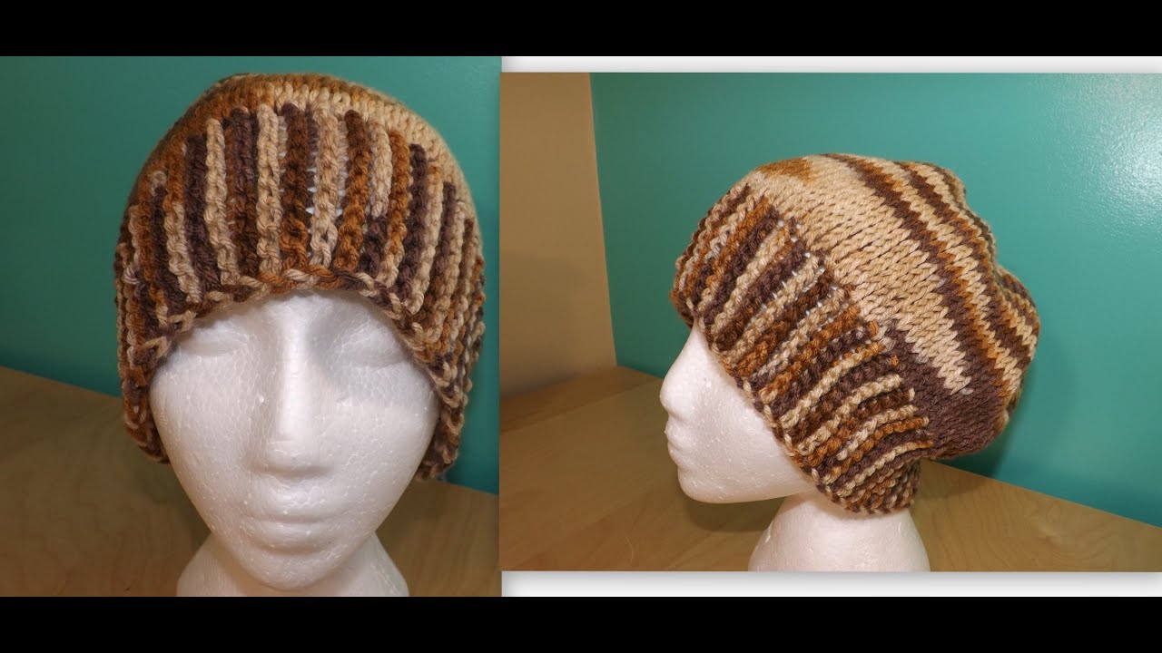 How to make a Tunisian crochet mans hat - with Ruby Stedman - YouTube