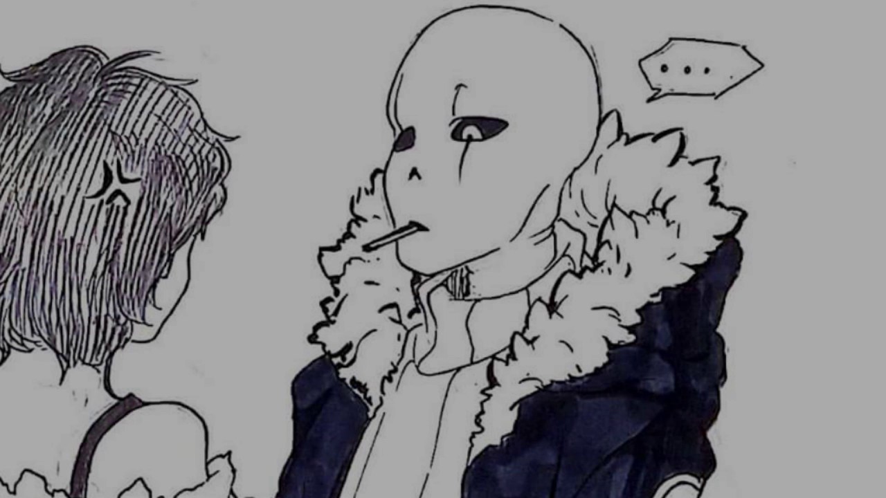 Echotale comic = Gaster sans x Frisk - YouTube