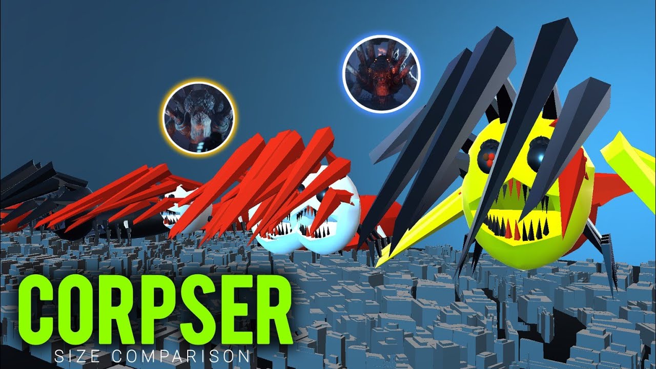 Corpser Monster Size Comparison | 3D Size Comparison - YouTube