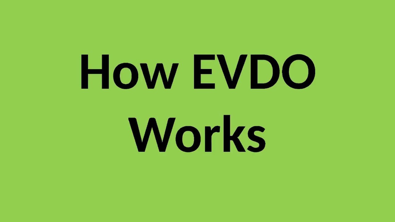 How EVDO Technology Works??? Explain In Detail... - YouTube