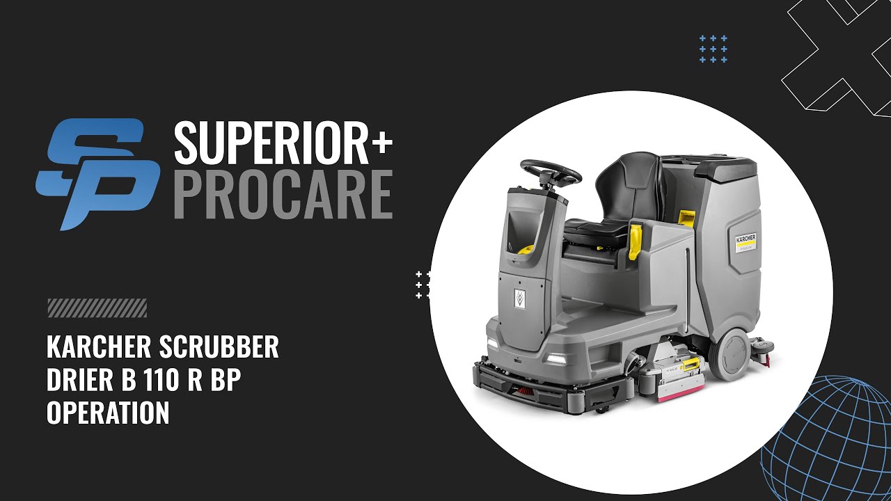 KARCHER SCRUBBER DRIER B 110 R Bp - OPERATION - YouTube