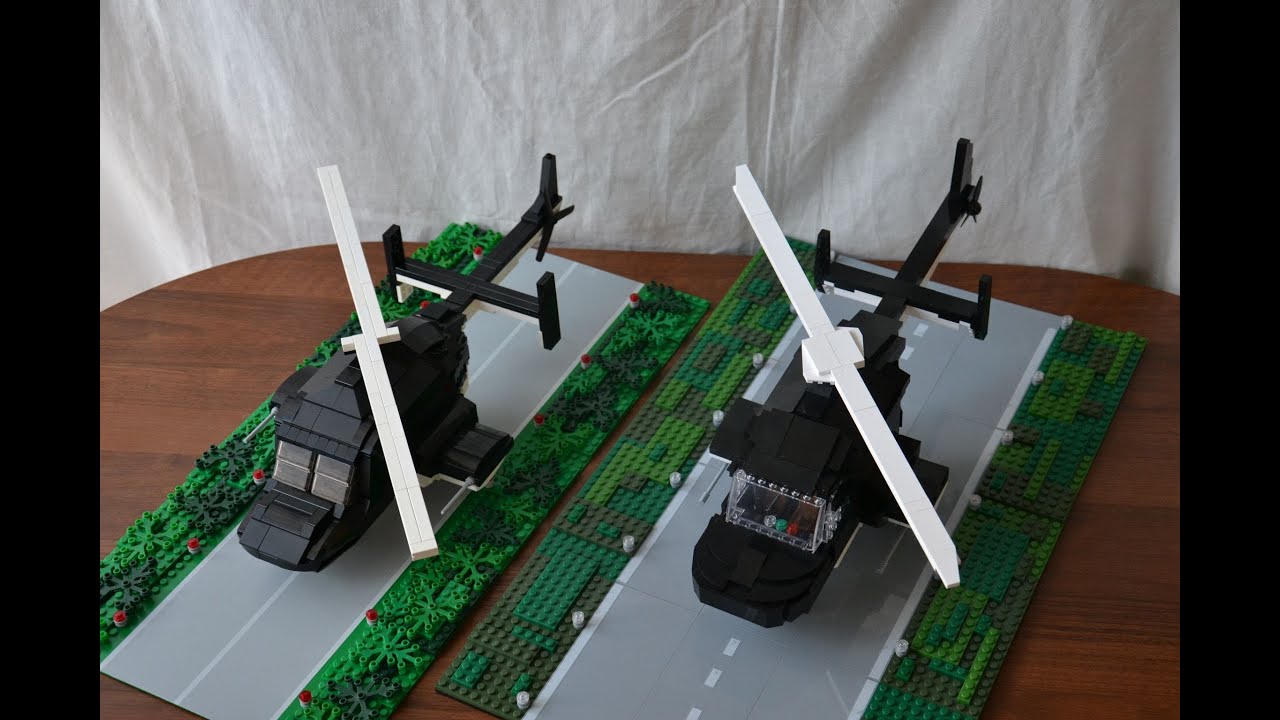 LEGO Airwolf MOC vs. COBI Airwolf MOC - YouTube