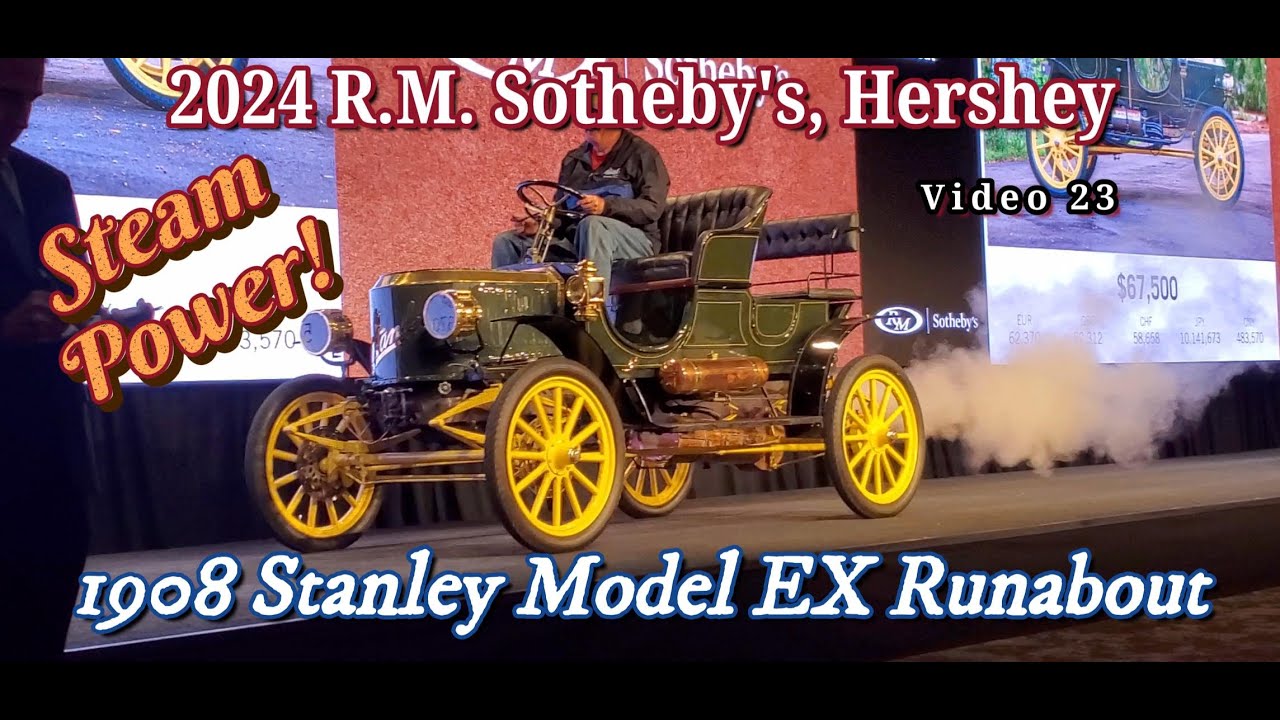 1908 Stanley Model EX Runabout RM Sotheby's Hershey 2024 Video 23 - YouTube