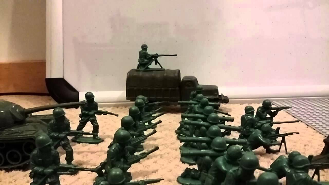 Lego people VS the green army - YouTube