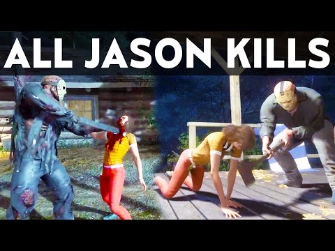 FRIDAY THE 13TH GAME ALL JASON VOORHEES KILLS Counselor Deaths Compilation Gameplay