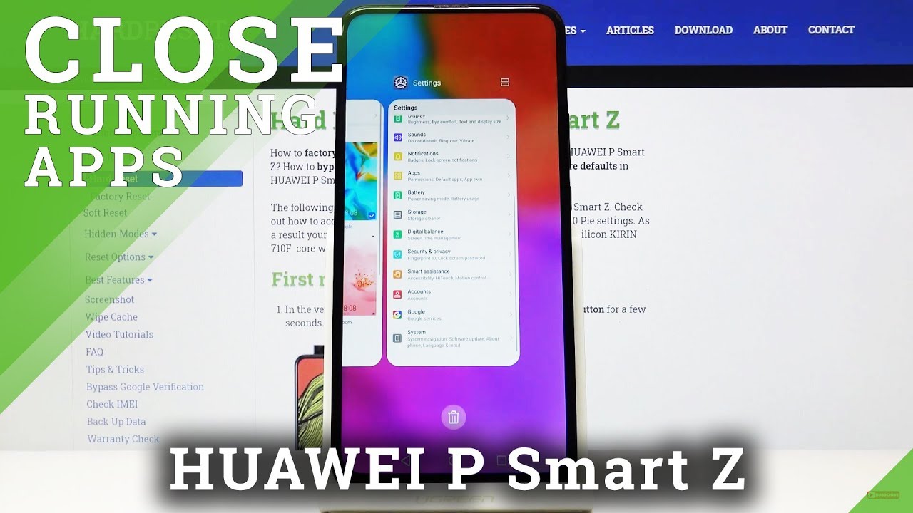 How to Turn Off Apps in HUAWEI P Smart Z – Running Apps - YouTube