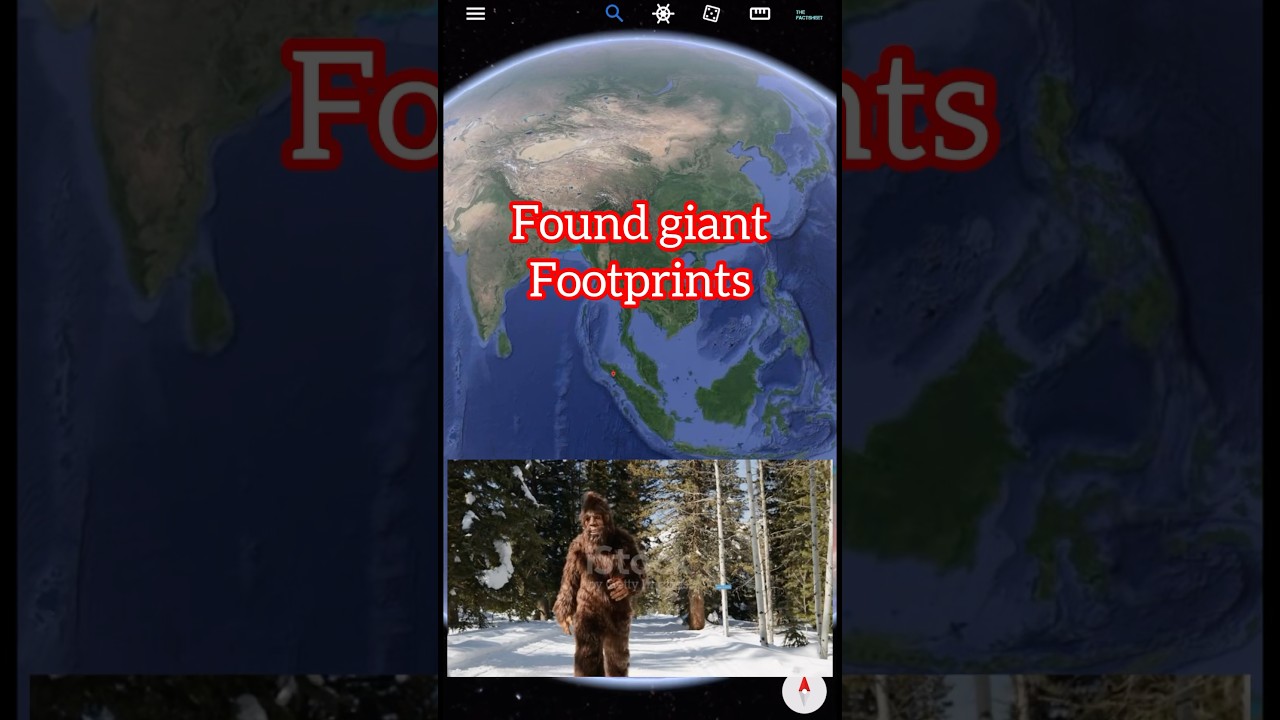 😱Found Giant footprints in Indonesia 🦶| #facts #shorts #googleearth ...