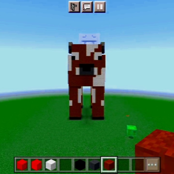 I BUILD STATUE COW WITH MINECRAFT #gaming - YouTube