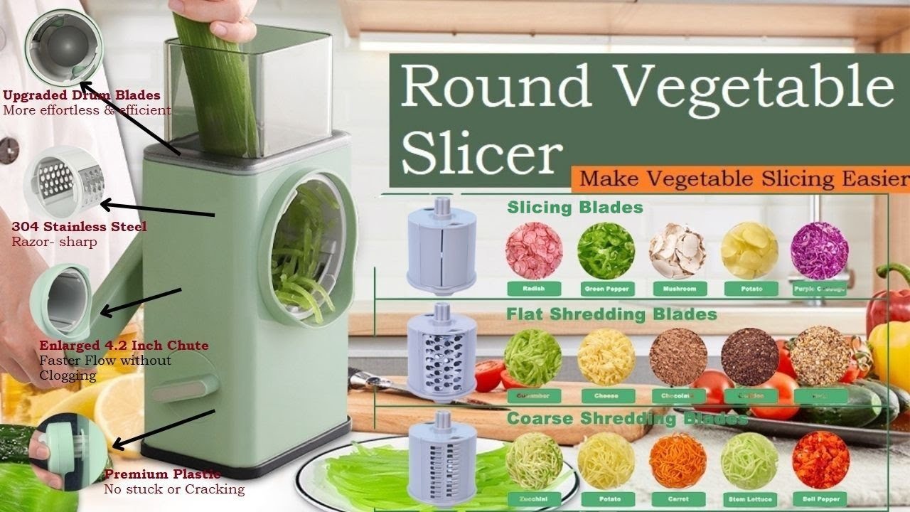 Round Vegetable Slicer - YouTube