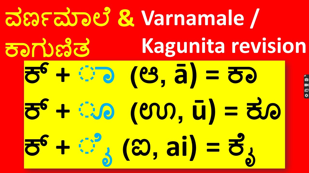 Varnamale & Kagunita revision - YouTube