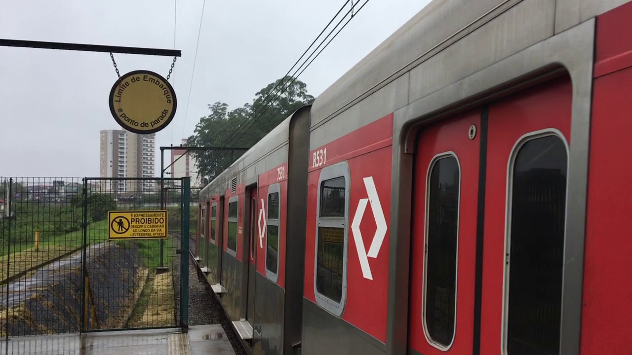 CPTM Linha 10 Turquesa Série 7500 (R532) Partindo Estação Guapituba ...